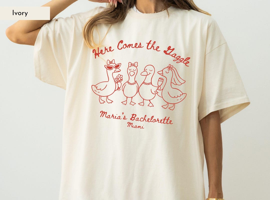 Custom Silly Bride Goose Gaggle Bachelorette Tshirt Funny Matching Bach ...