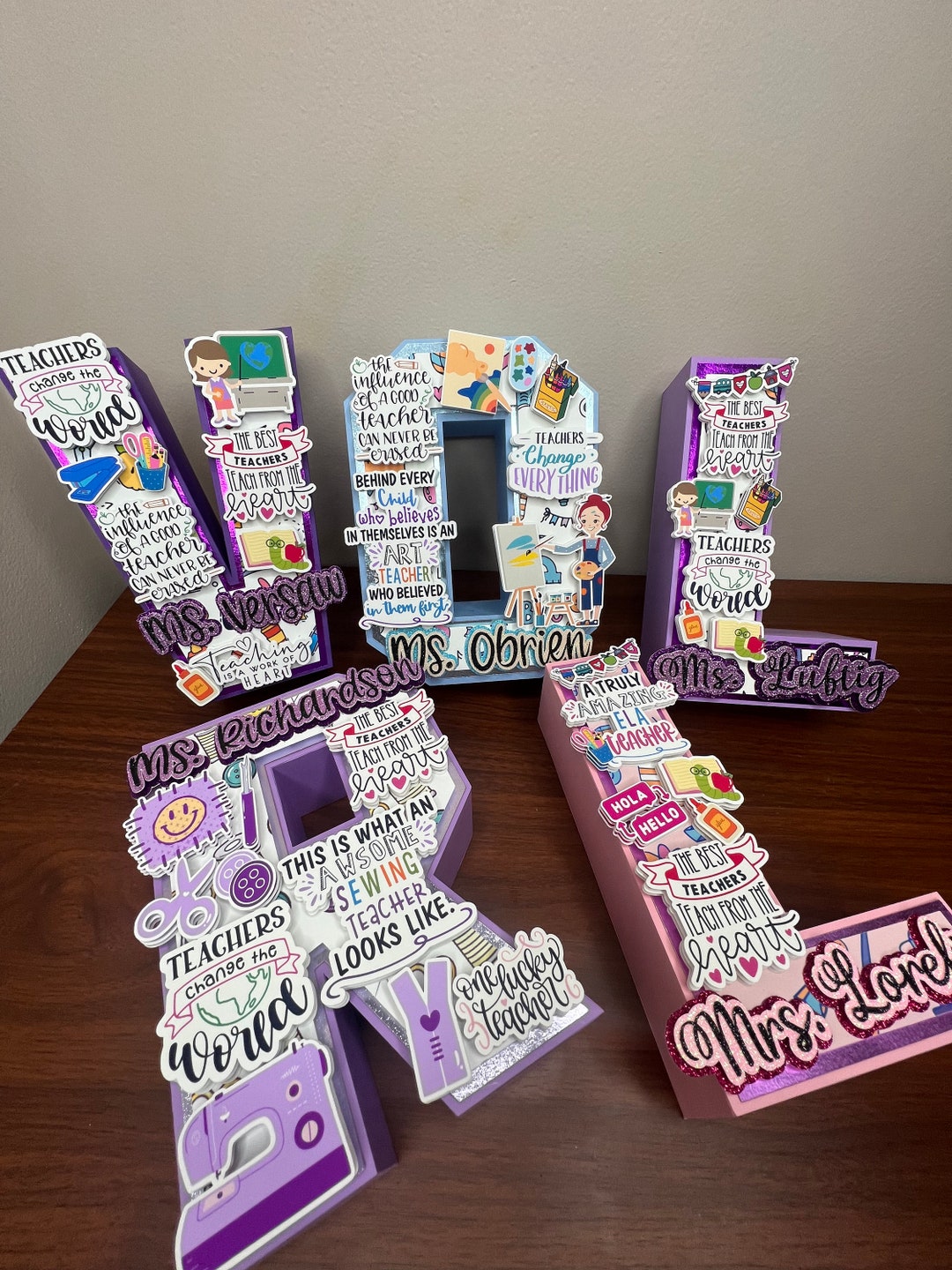 Teachers 3D Letters, Teacher Classroom Decoration, Teacher Appreciation ...