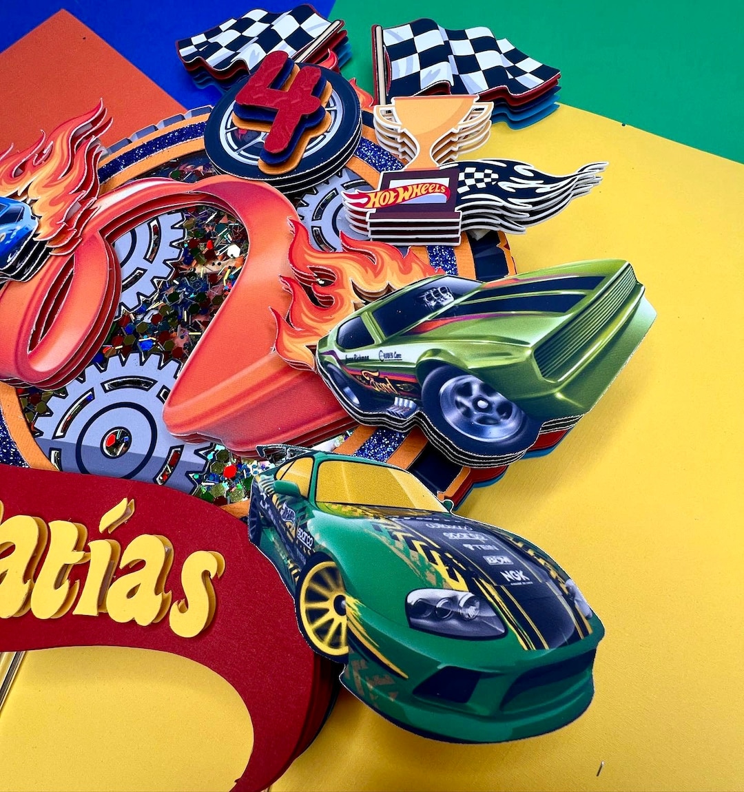 Cars Cake Topper, Hot Wheels Cake Topper, Birthday Decor, Party Decor ...