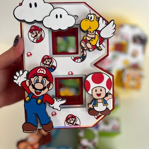 3D Mario Letters, Custom Mario Bross Decorations - Etsy