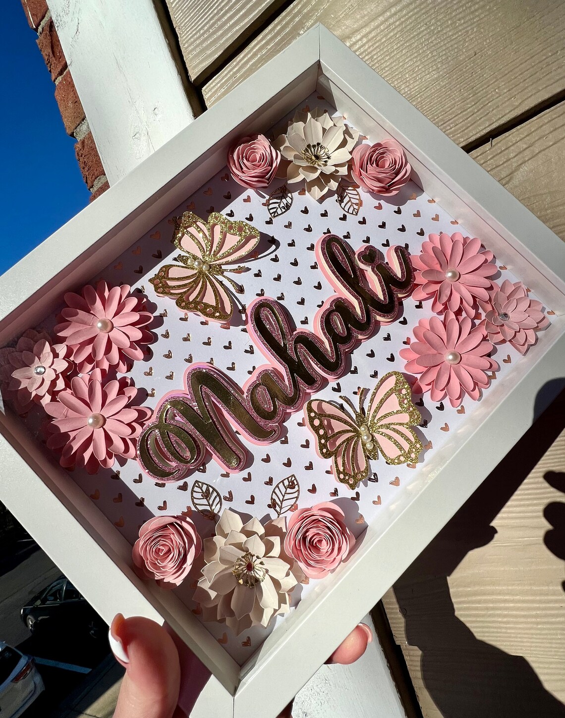 Personalized Name Shadow Box - Etsy