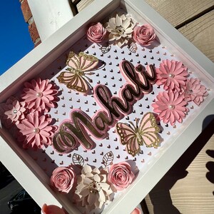 Personalized Name Shadow Box - Etsy
