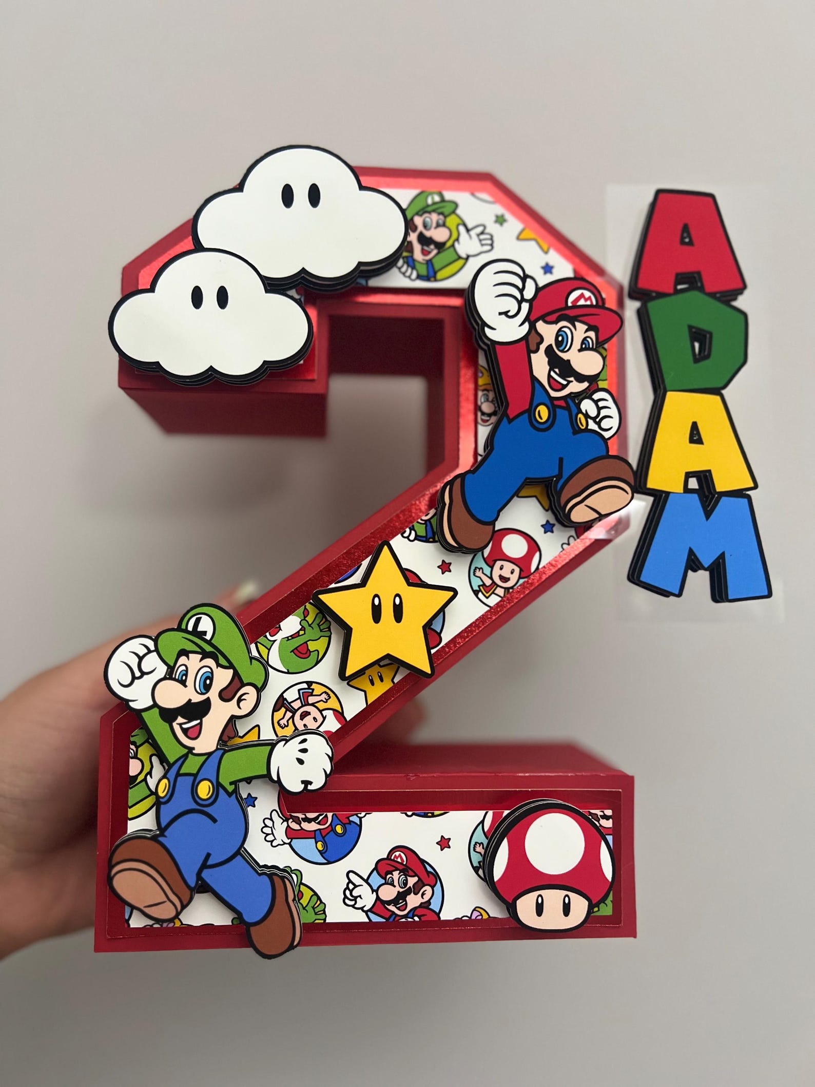 3D Mario Letters, Custom Mario Bross Decorations - Etsy