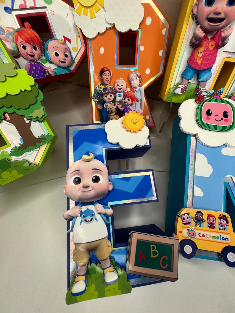 Cocomelon 3D Letter - Etsy