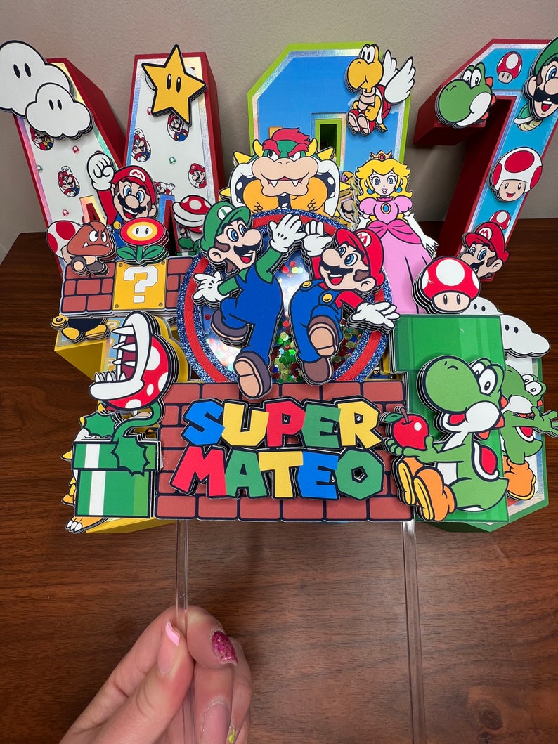 Custom Super Mario Cake Topper: Birthday Party Decoration - Etsy