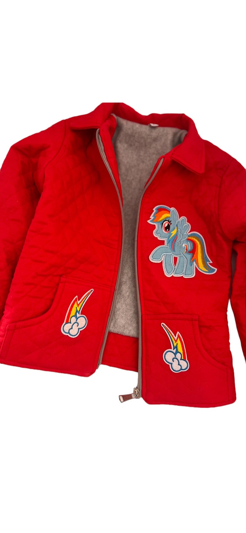 My Little Pony Jacket Girl Red and Grey - Etsy