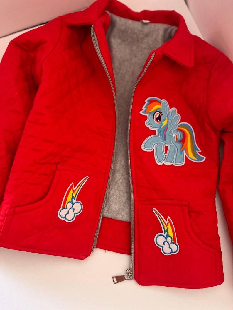 My Little Pony Jacket Girl Red and Grey - Etsy