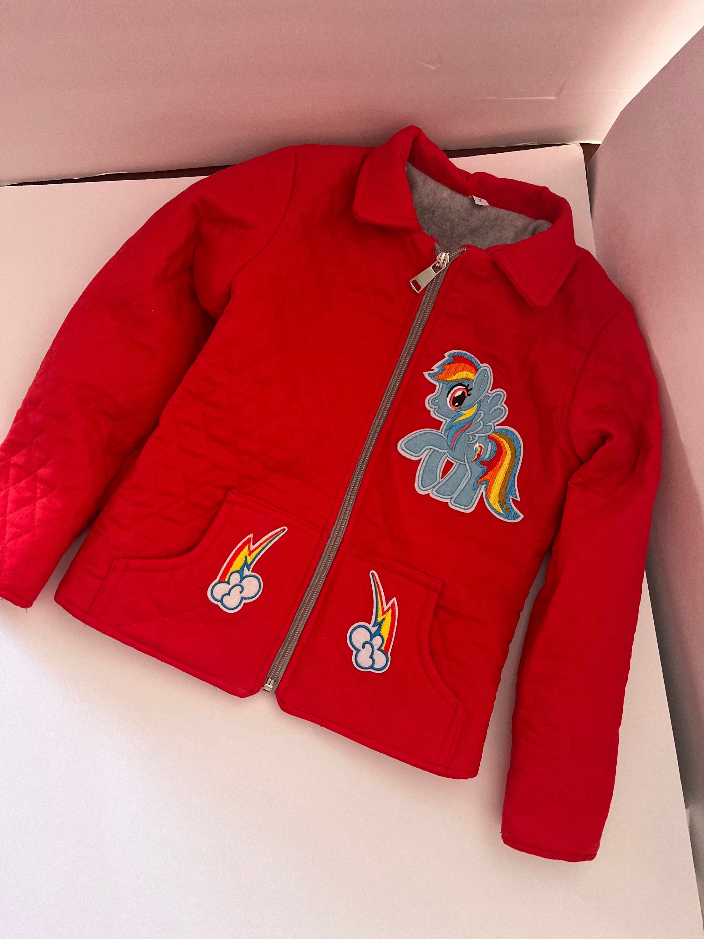 My Little Pony Jacket Girl Red and Grey - Etsy