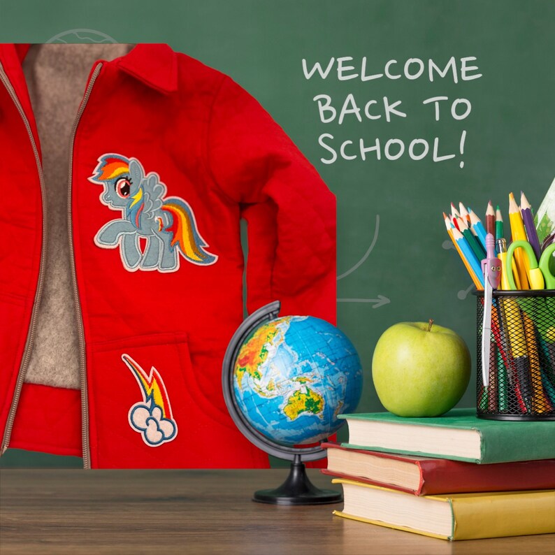 My Little Pony Jacket Girl Red and Grey - Etsy