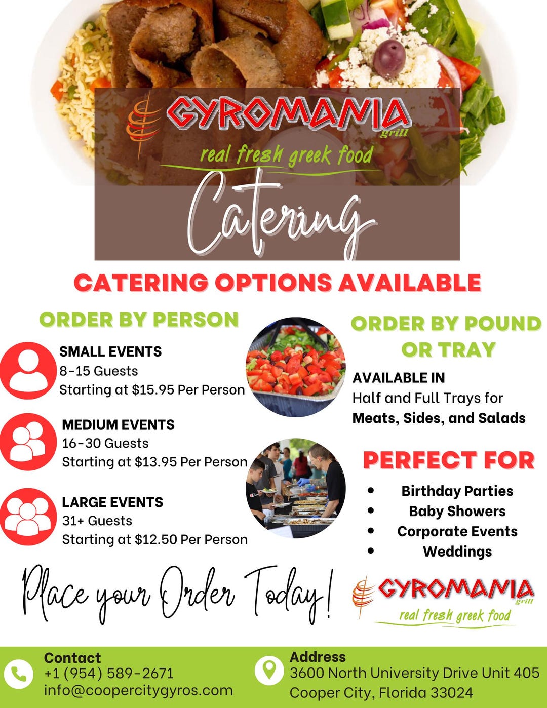 EDITABLE CATERING FLYER Template - Small Business, Fast Food Business ...