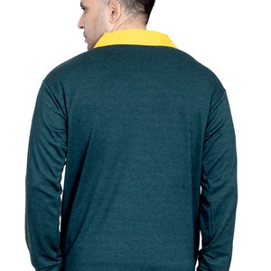 Springboks Fan Gear Men's Rugby Jersey Long Sleeve Collar Style Button ...