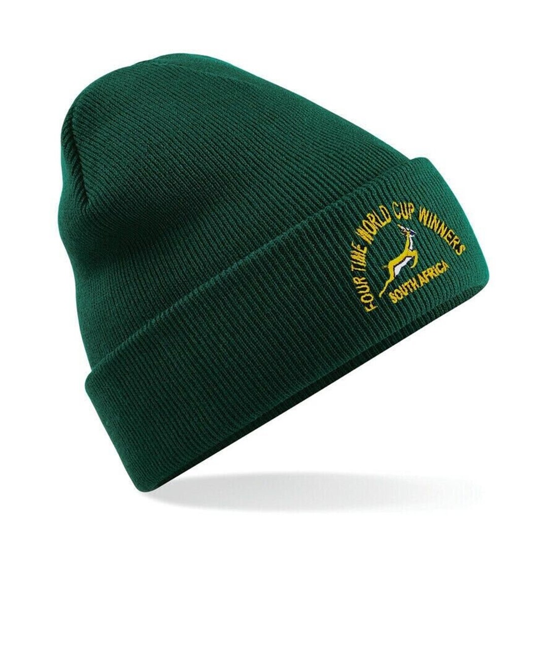 Rugby Springboks Beanie Hat Skull Cap Cuffed Woolly Knit for Men and ...