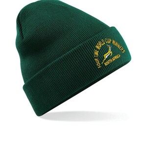 Rugby Springboks Beanie Hat Skull Cap Cuffed Woolly Knit for Men and ...