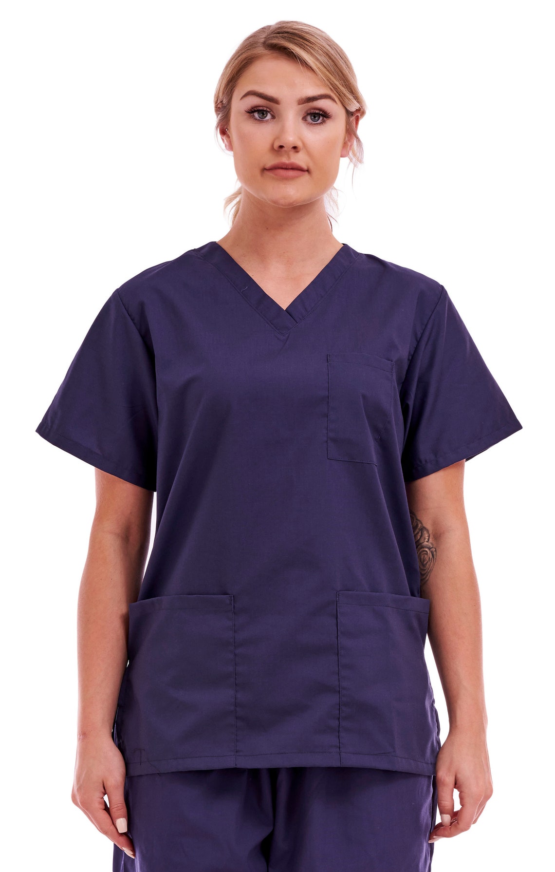 Unisex Scrub Set V Neck Scrub Top Comfortable Fit Etsy Uk