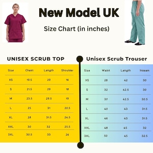 Unisex Scrub Set V-neck Scrub Top Comfortable Fit Drawstring Trousers ...