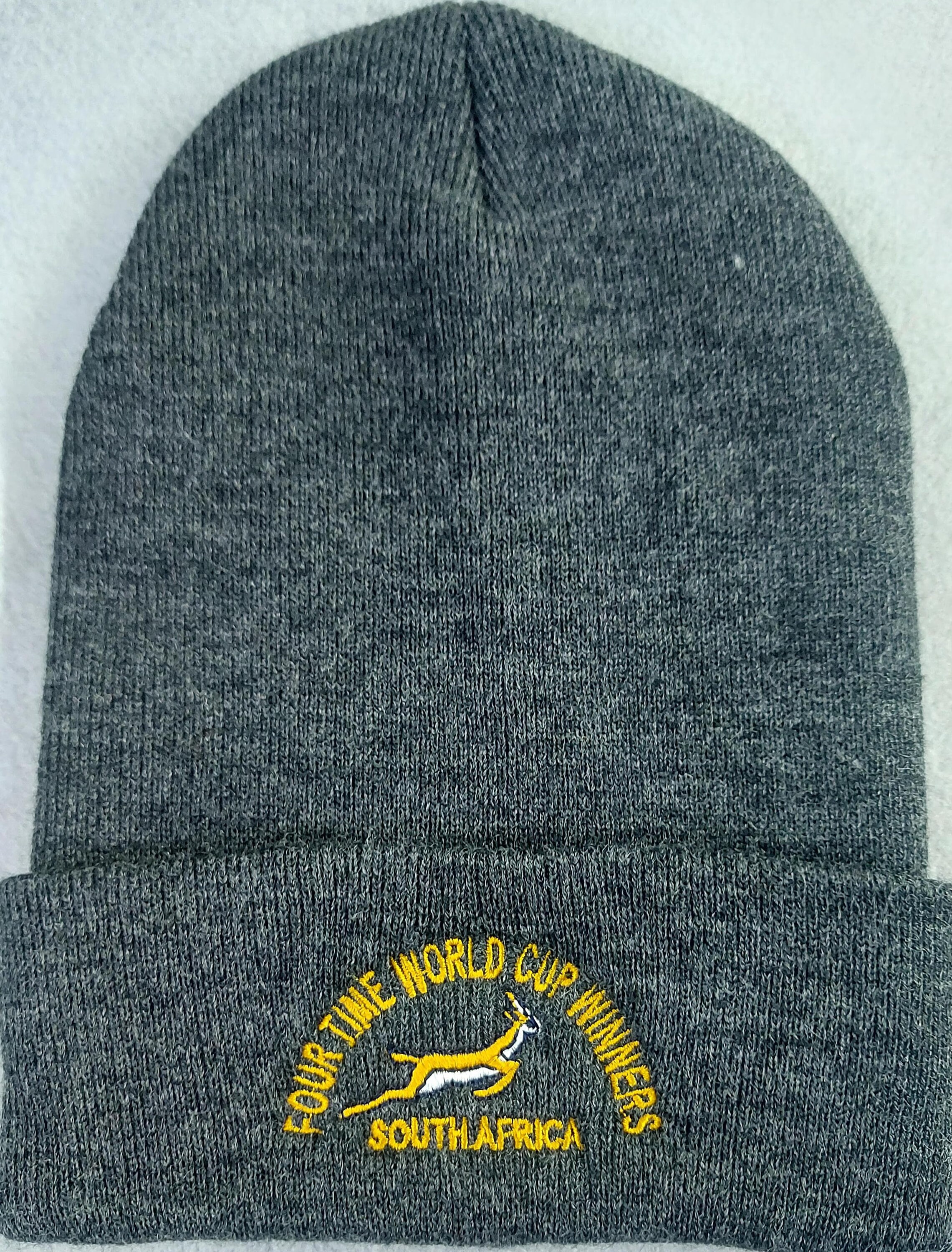 Rugby Springboks Beanie Hat Skull Cap Cuffed Woolly Knit for Men and ...