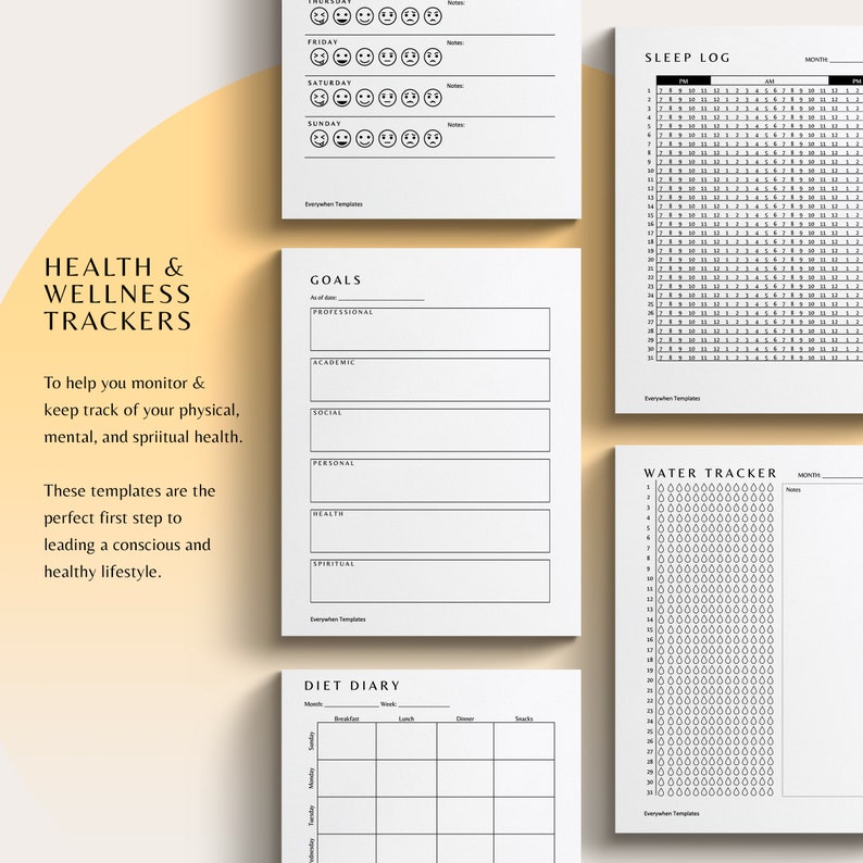 Basic All-in-one Printable Planner Journal Bundle Bullet - Etsy