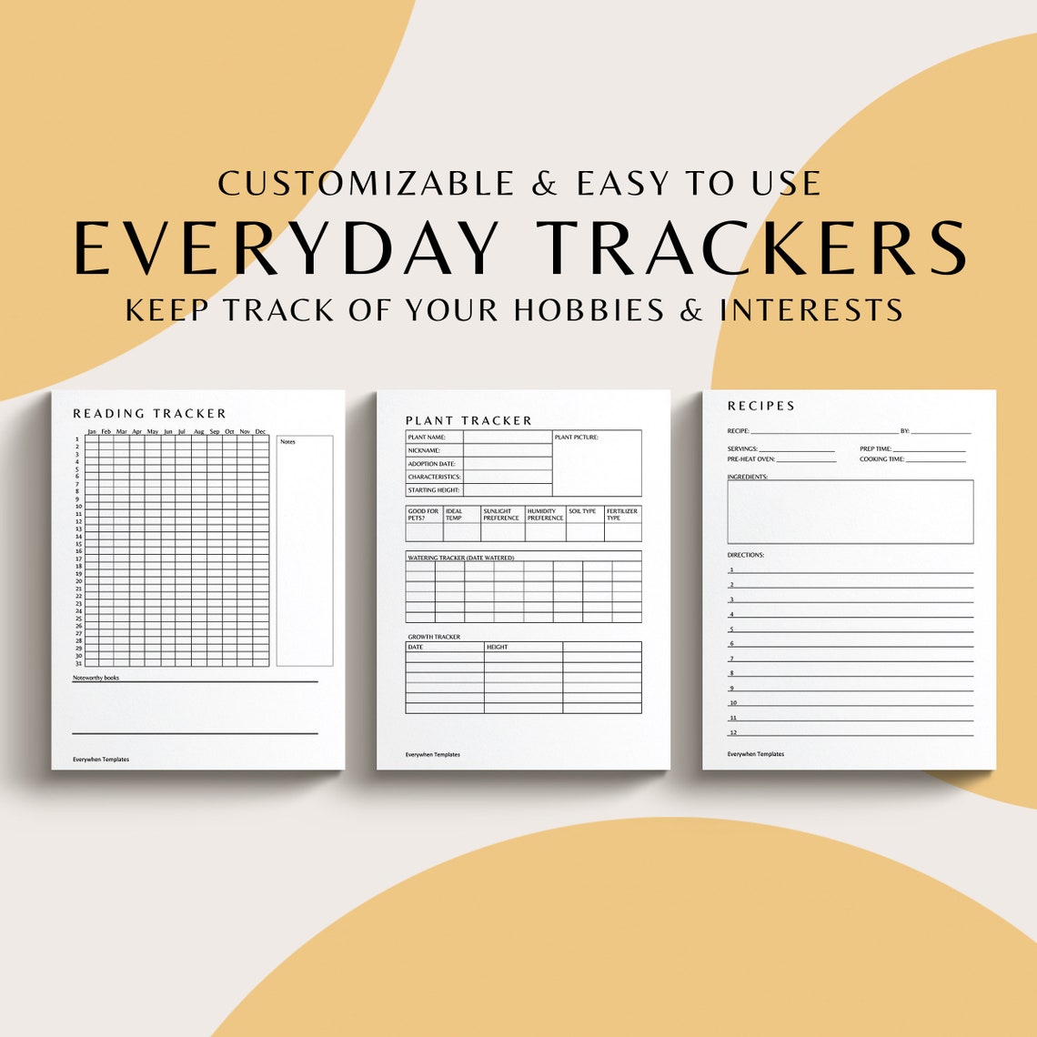 Basic All-in-one Printable Planner Journal Bundle Bullet - Etsy