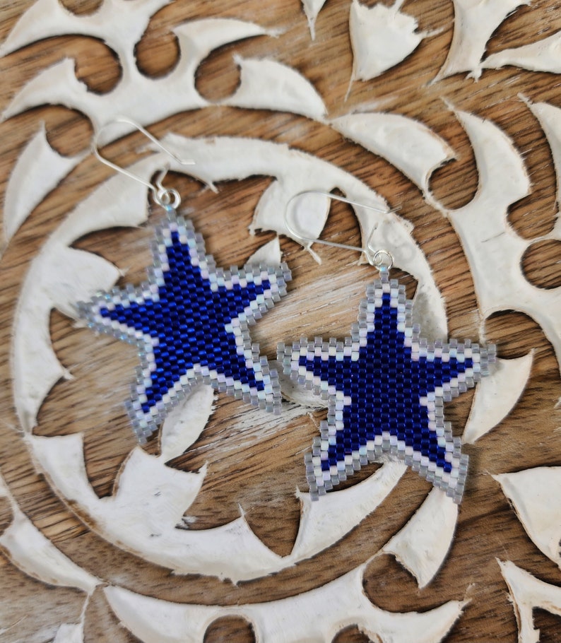 Dallas Cowboys Star Earrings - Etsy