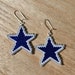 Dallas Cowboys Star Earrings - Etsy