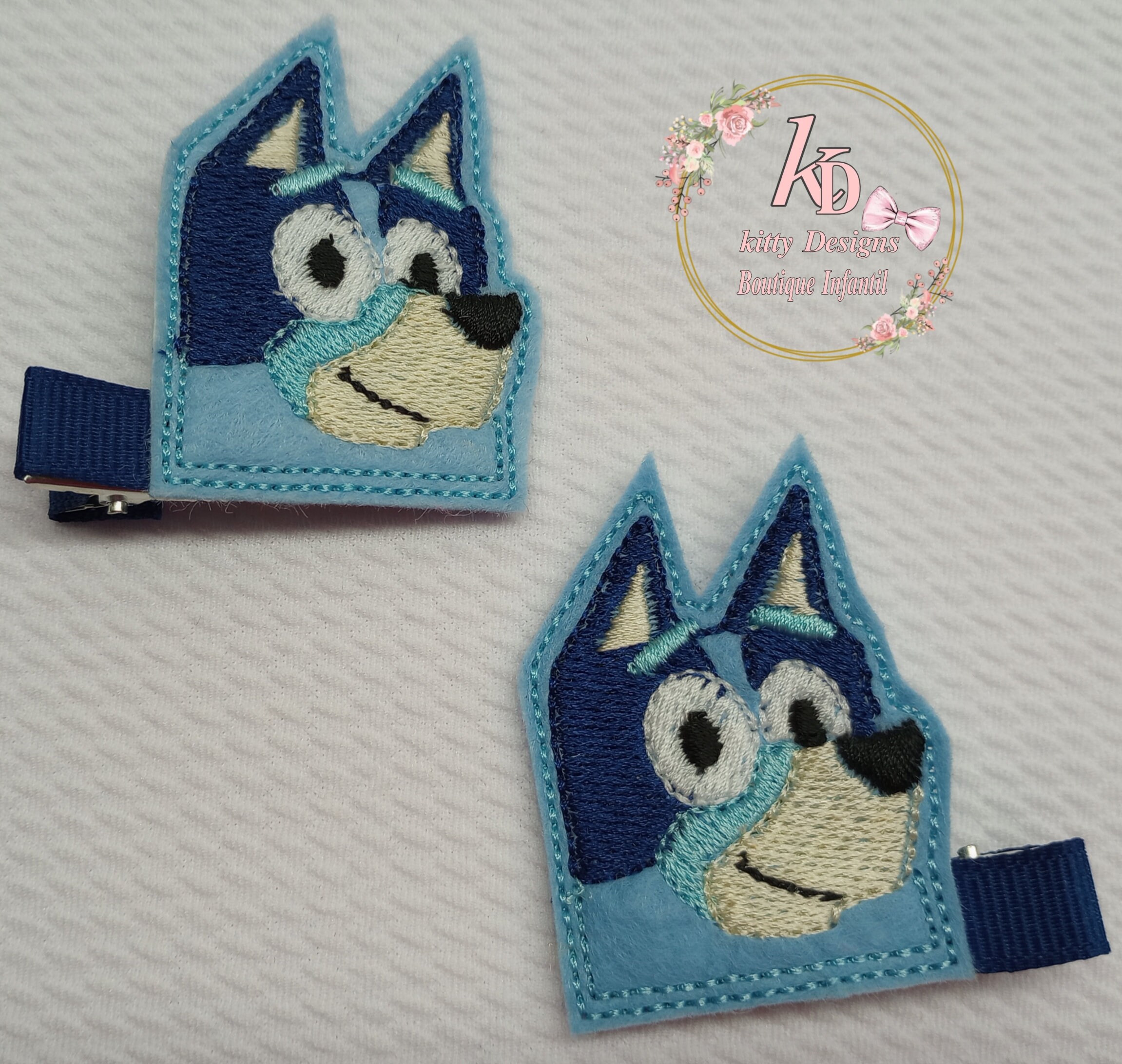 Bluey Hair Clips, Bluey Felt, Bluey Felt Hair Clips, Bingo Hair Clips ...