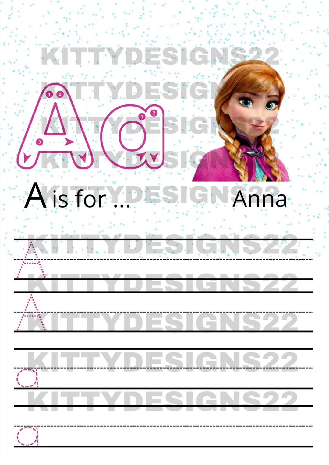 Tracing Letter Aa, Learning Letter Aa Sheet, Tracing a Letter ...