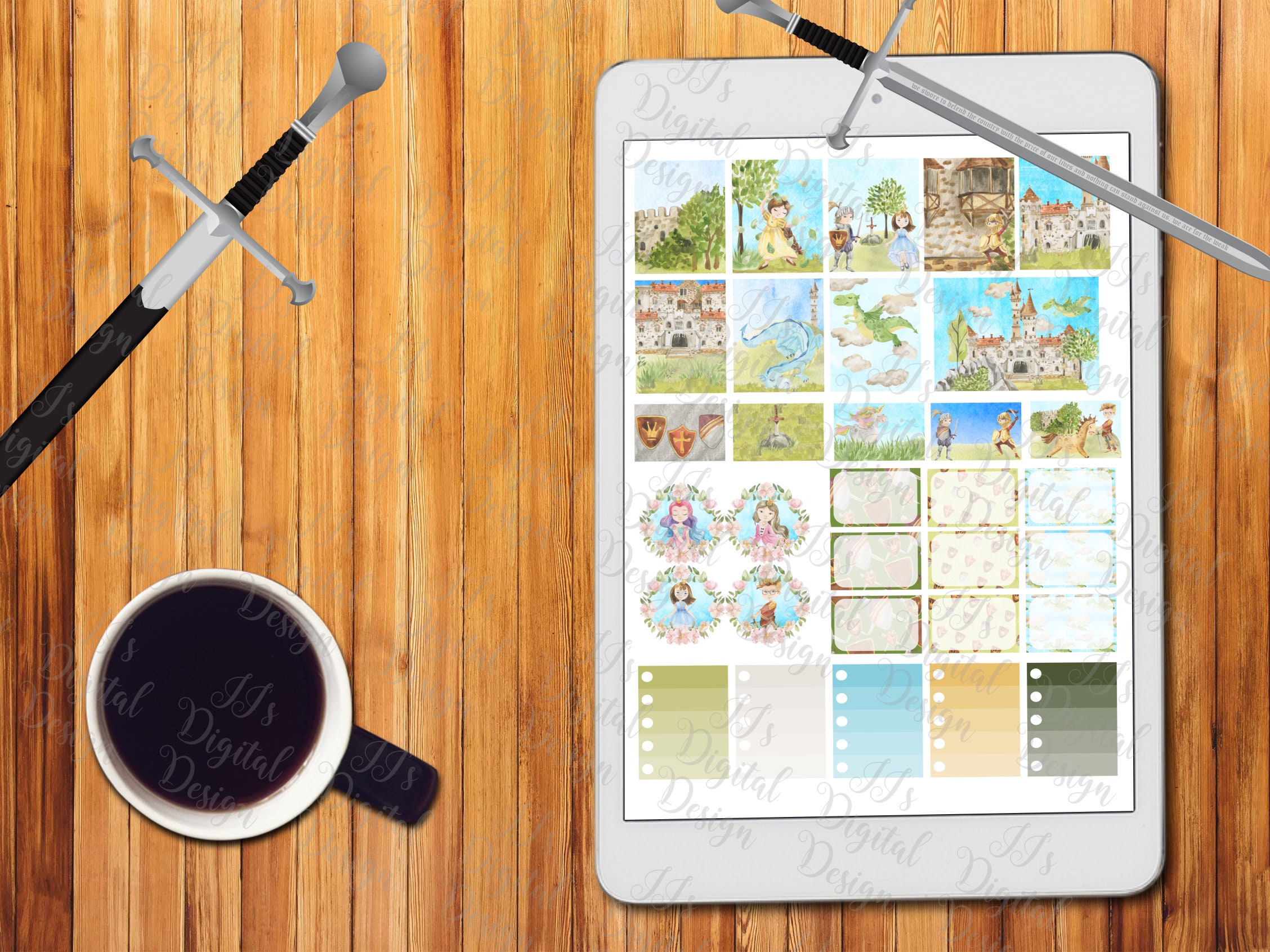 Medieval Digital Stickers, Digital Stickers, Png Stickers, Fantasy ...