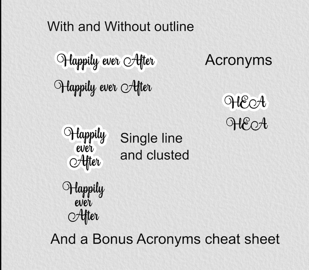 Acronyms Smut Words, Smut Readers, Smut Words, Shorthand - Etsy