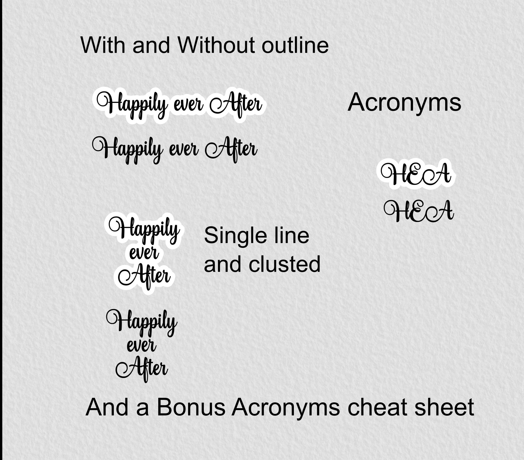 Acronyms Smut Words, Smut Readers, Smut Words, Shorthand - Etsy