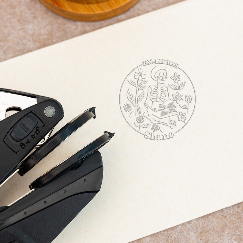 Custom Book Embosser, Personalized Embosser Stamp, Custom Book Name ...