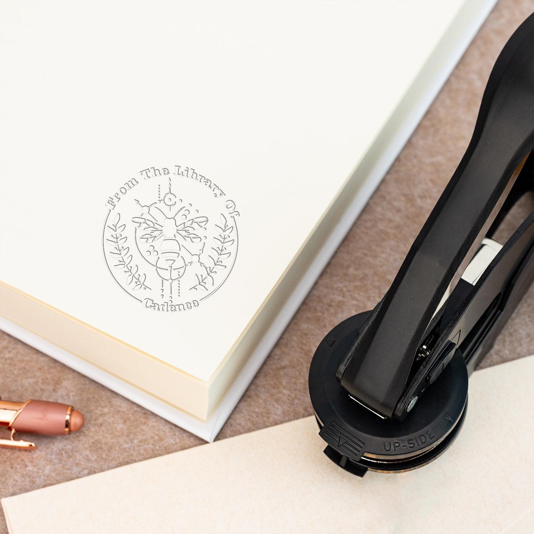 Custom Book Embosser, Book Name Stamp Embosser, From the Library Of ...