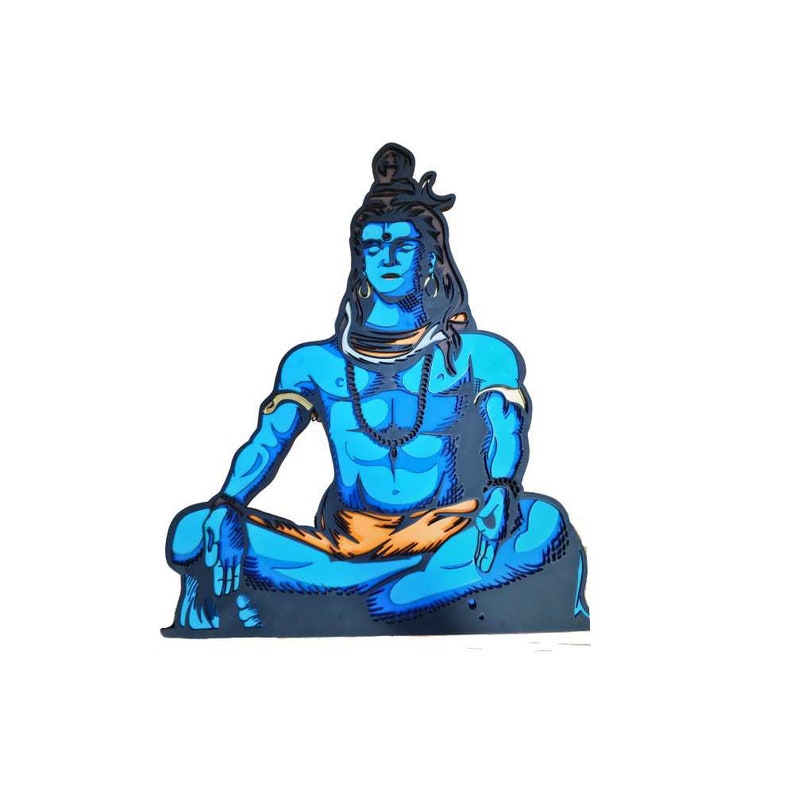 Multilayer Shiv Ji Mahadeva Shiva Laser Cut Template SVG Cut File 3D Layered Vector Cutting File ...