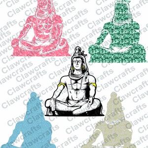Multilayer Shiv Ji Mahadeva Shiva Laser Cut Template SVG Cut File 3D Layered Vector Cutting File ...