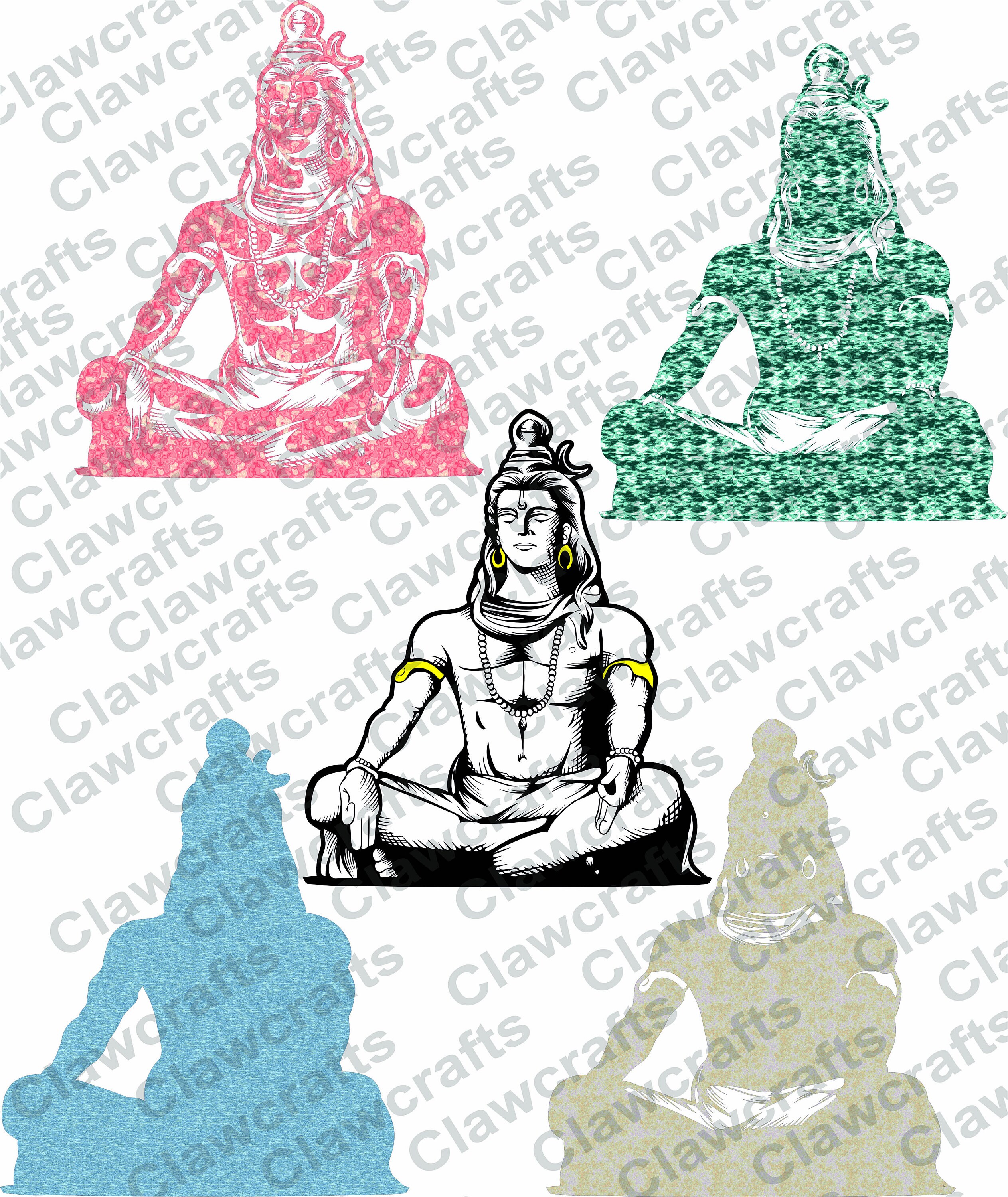 Multilayer Shiv Ji Mahadeva Shiva Laser Cut Template SVG Cut File 3D ...