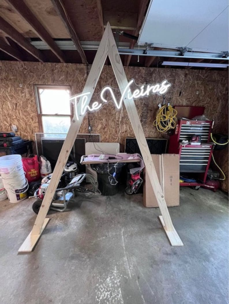 Triangle Natural Wood Wedding Arch - Etsy