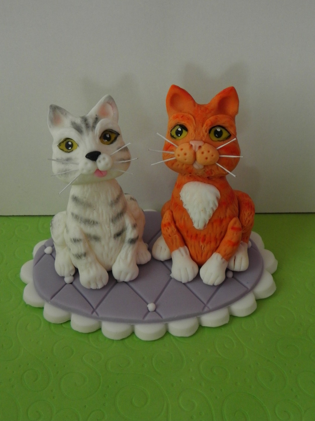Cat Cake Topper Fondant Cat Sugar Paste Cat Cat Decor Cat - Etsy