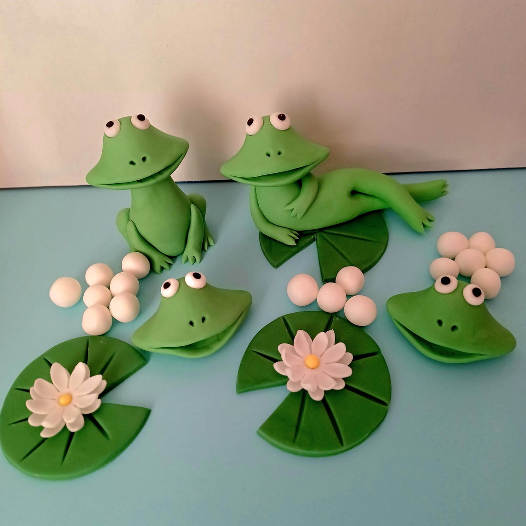 Frog Caketoppers for Birthday Cake/frog Cake Decorations - Etsy