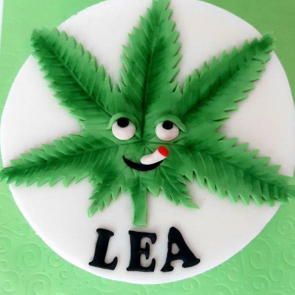 Weed Cake Topper - Etsy