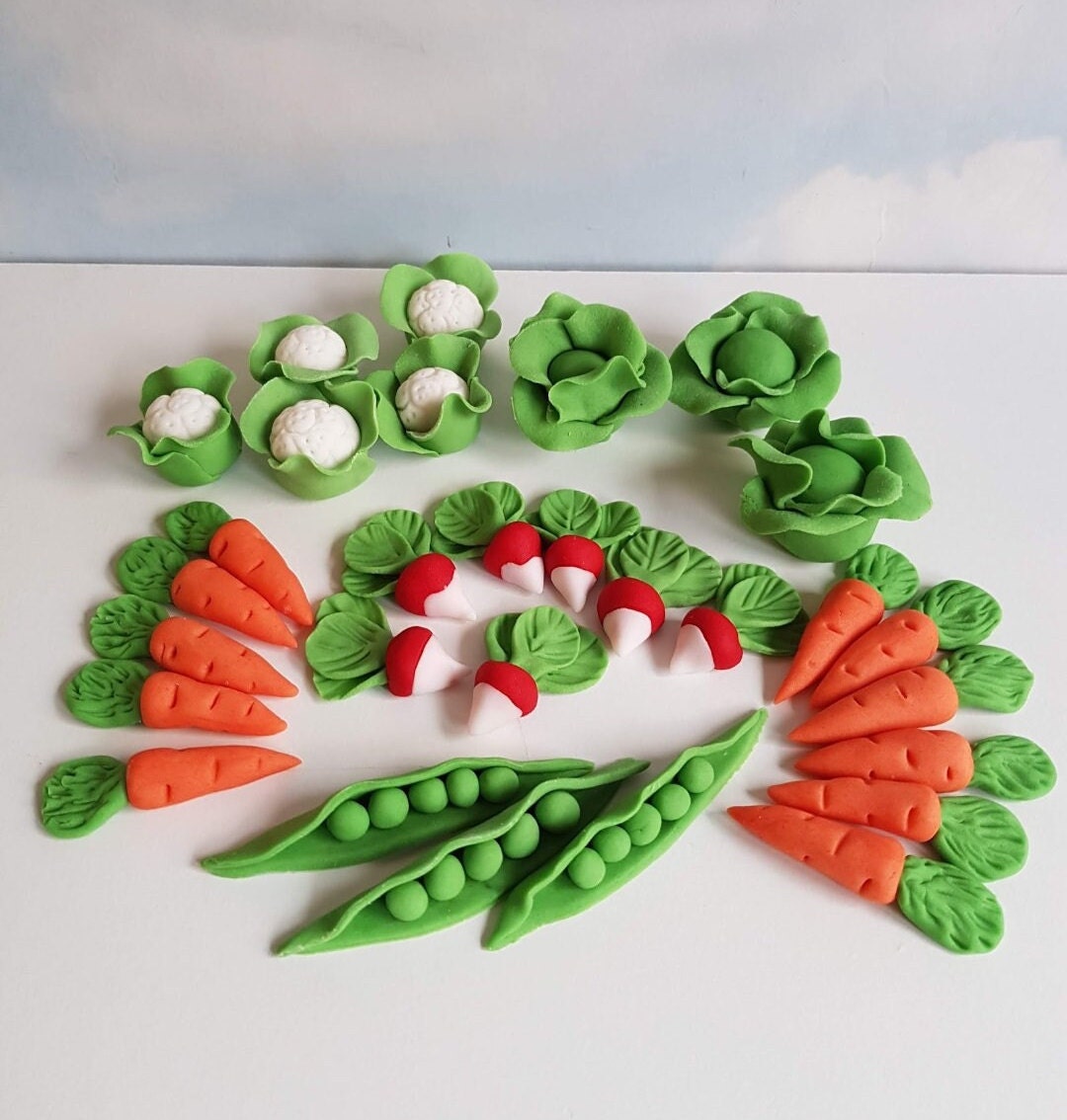 Veggie Cake Topper for Birthday Cake Decorating, Garden Themed Cake ...