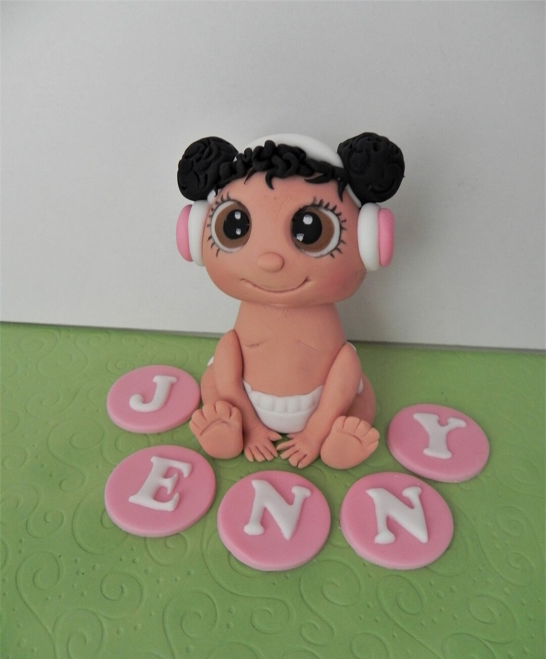 Baby Cake Topper for Baby's 1st Birthday Cake Decorating, Fondant Baby ...
