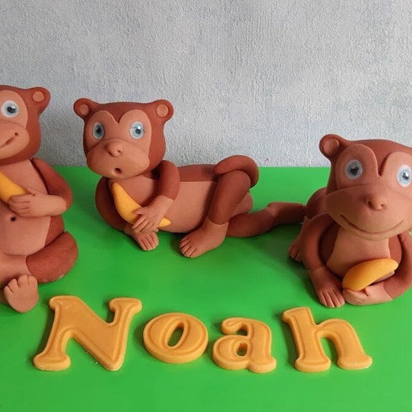 Fondant Monkey - Etsy