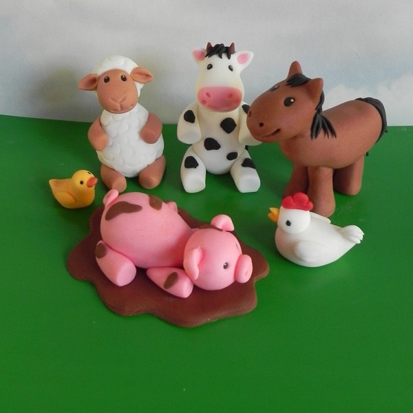 Fondant Farm Animals - Etsy