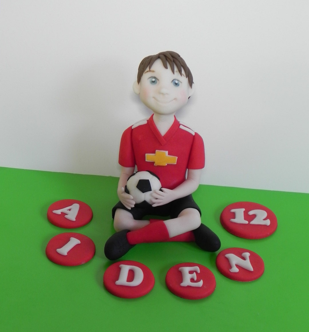 Footballer Topper, Soccer Cake Topper, Fondant Footballer - Etsy