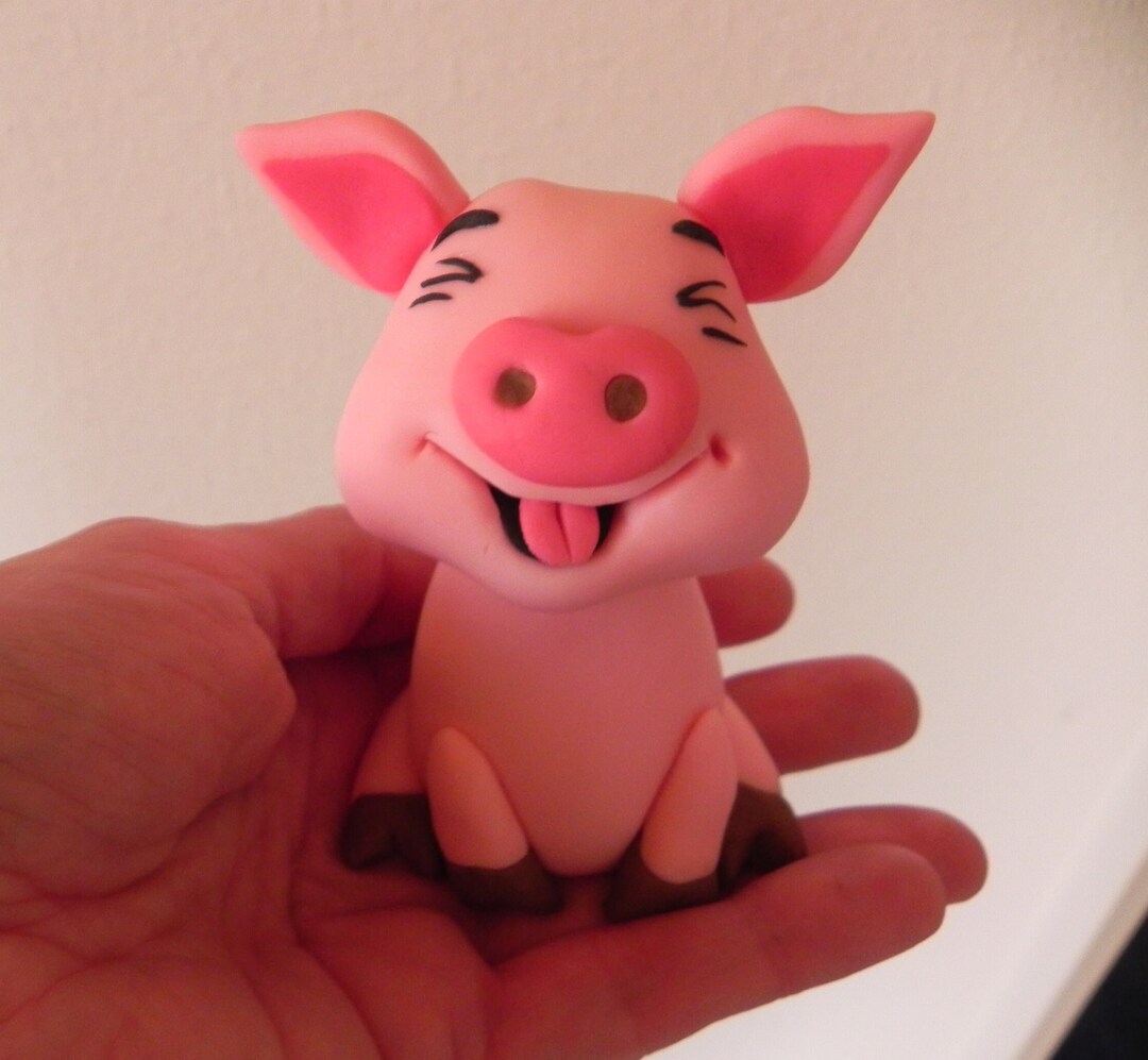 Baby Pig Fondant Cake Topper for Cake Decorating - Etsy