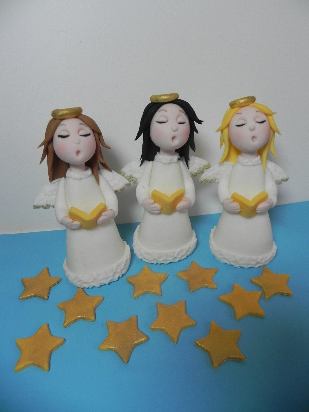 Handmade Fondant Angels Cake Toppers for Christmas Cake - Etsy