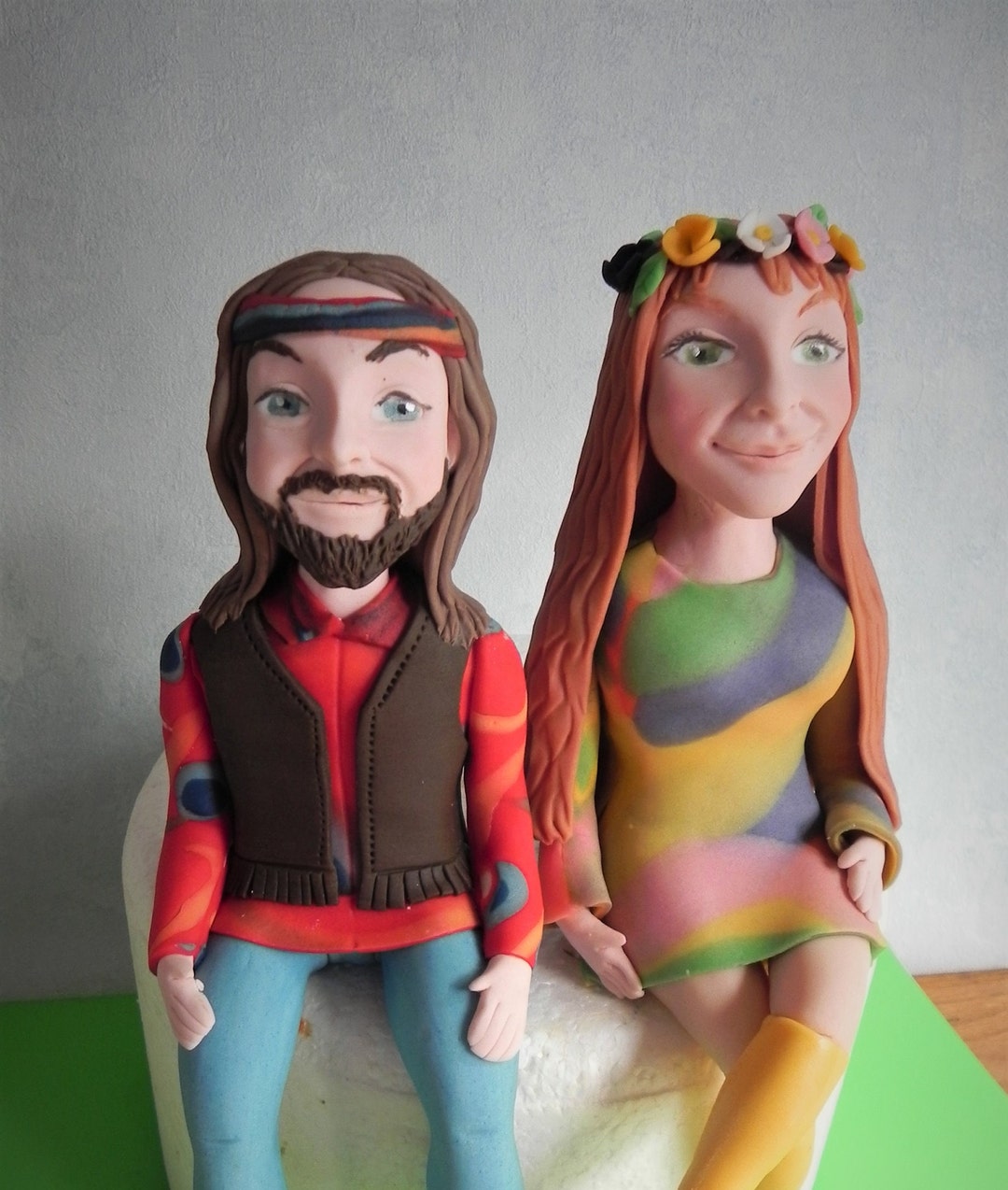 Hippie Cake Toppers/ People Cake Decorations - Etsy