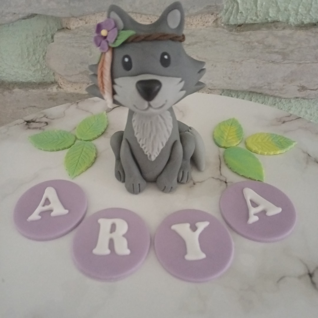 Wolf Cake Topper for Birthday Cake Decoration With Fondant Wolf Edible ...