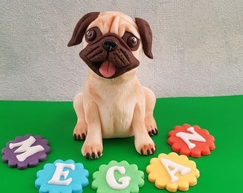Pug Cake Topper - Etsy