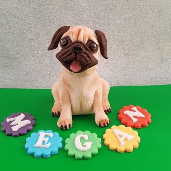 Pug Cake Topper - Etsy