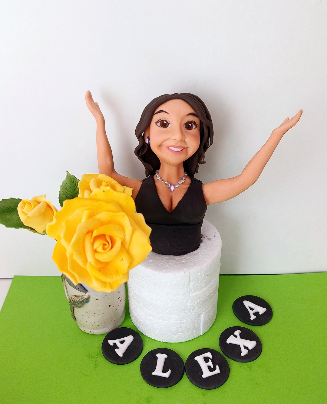Woman Cake Topper, Personalized Topper, Customized Cake Topper, Woman's ...